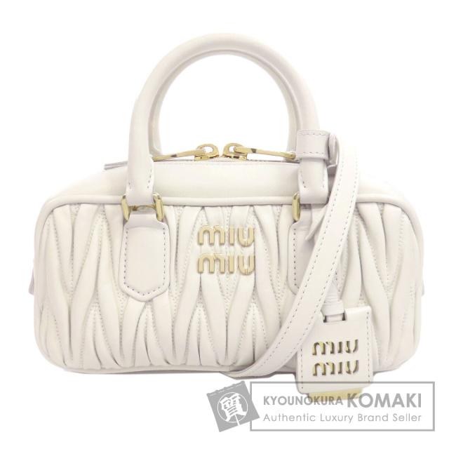 ミュウミュウ MIUMIU  アルカディ マテラッセ 2WAY  ハンドバッグ カーフ レディース  中古