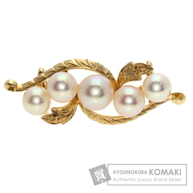 ミキモト MIKIMOTO  パール 真珠  帯留め K14イエローゴールド レディース  中古