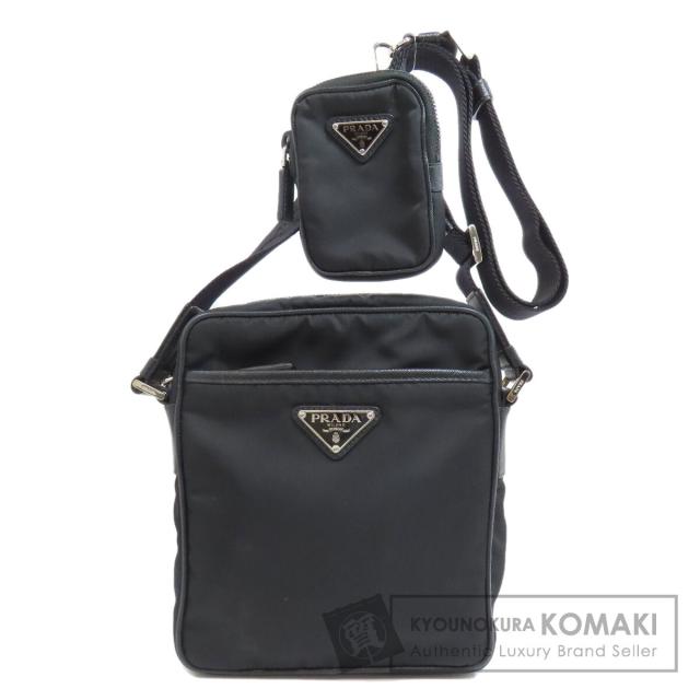 プラダ PRADA  ロゴ金具  ショルダーバッグ ナイロン素材 レディース  中古