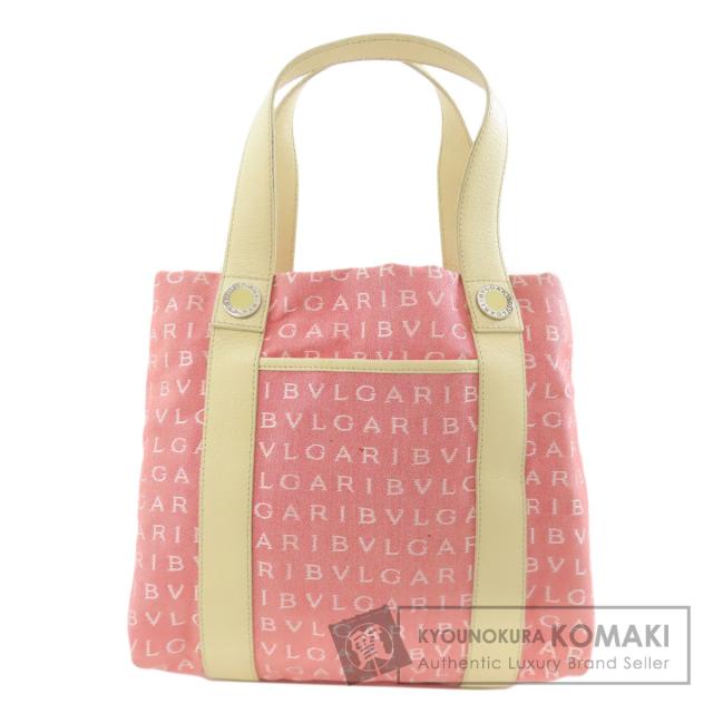 ブルガリ BVLGARI  ロゴマニア  トートバッグ キャンバス レディース  中古