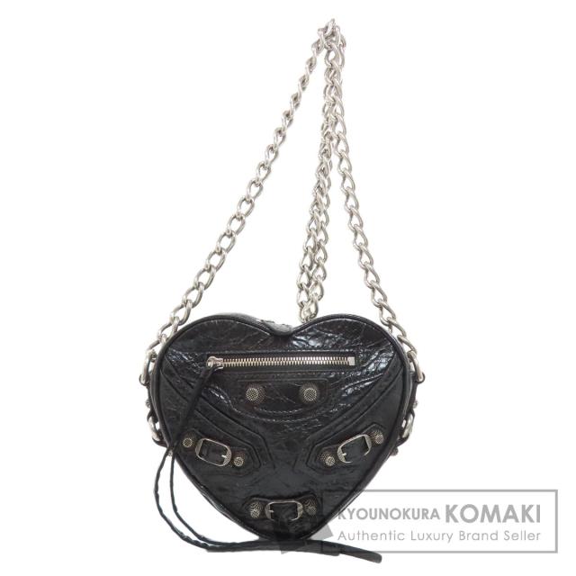 バレンシアガ BALENCIAGA  ハートモチーフ  ショルダーバッグ レザー レディース  中古