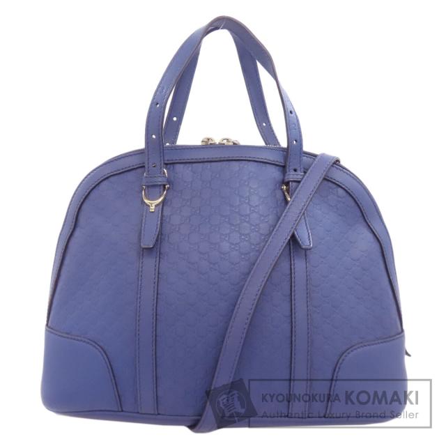 グッチ GUCCI 309617  GGシグネチャー マイクロシマ 2WAY  ハンドバッグ レザー レディース  中古