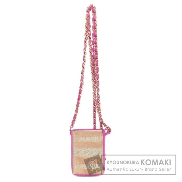 シャネル CHANEL  チェーンショルダーポーチ  アクセサリーポーチ ハラコ レディース  中古