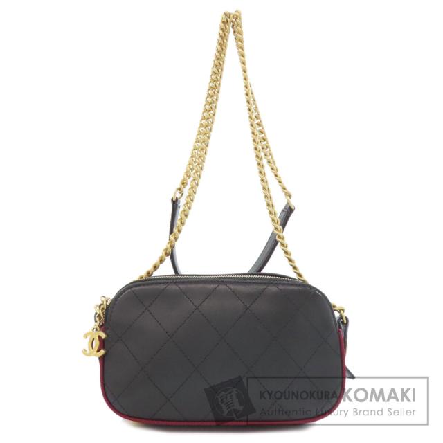 シャネル CHANEL  チェーンショルダー マトラッセ ゴールド金具  ショルダーバッグ カーフ 中古