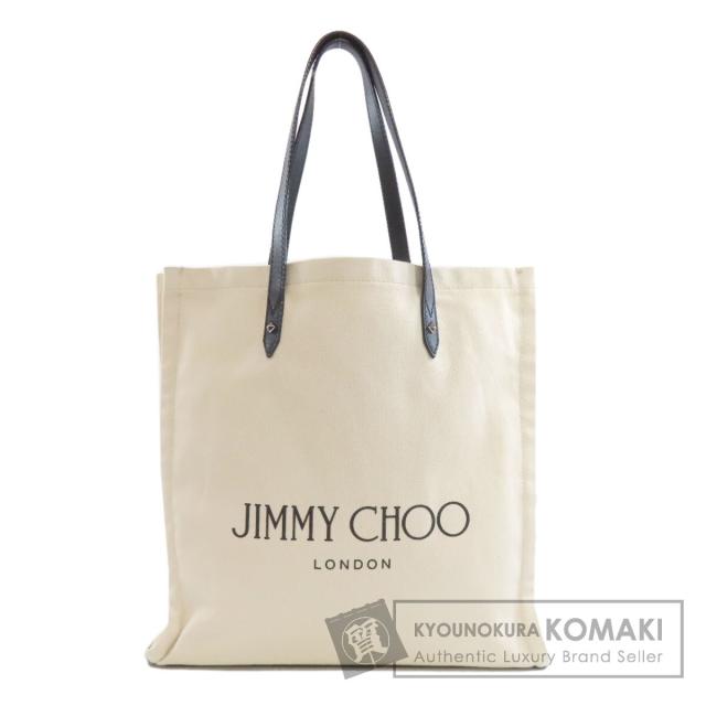 ジミーチュウ Jimmy Choo  ロゴ  トートバッグ キャンバス レディース  中古