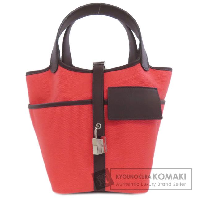 エルメス HERMES  ピコタンロックPM シルバー金具  ハンドバッグ トワルアッシュ レディース 中古