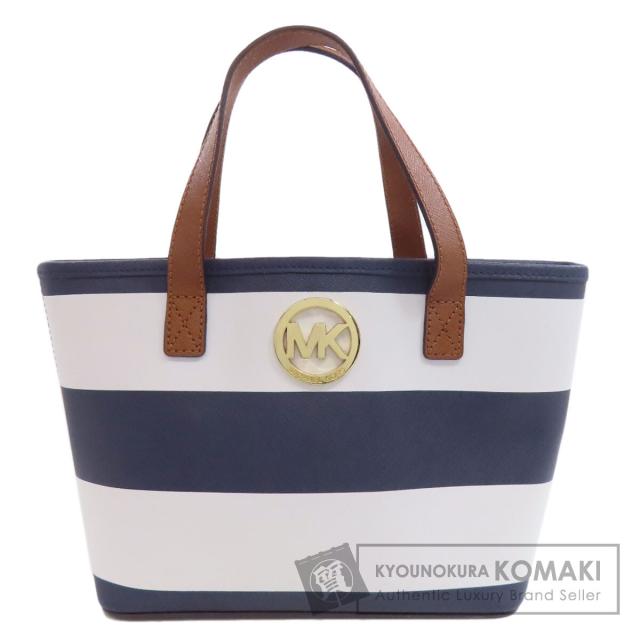 マイケルコース Michael Kors  ボーダー  ハンドバッグ レザー レディース  中古
