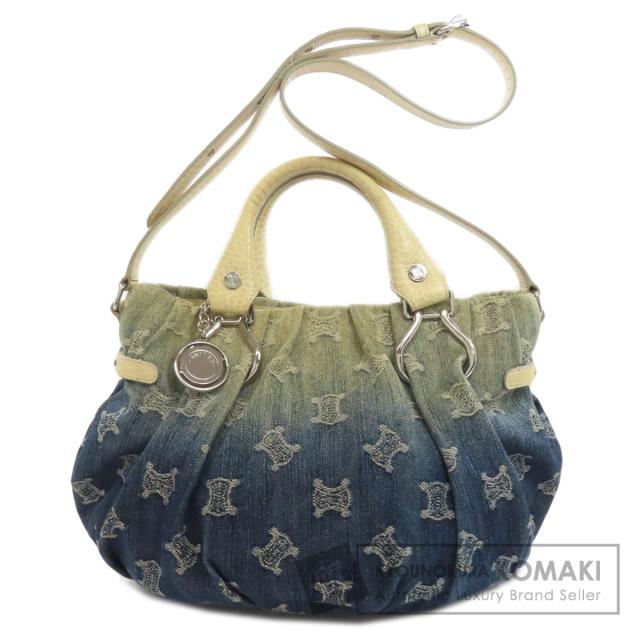 セリーヌ CELINE  トリオンフ 2WAY  ハンドバッグ デニム レディース  中古