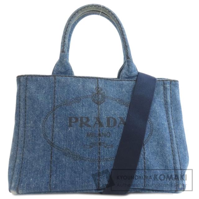 プラダ PRADA 1BG439  カナパミニ 2WAY  ハンドバッグ デニム レディース  中古