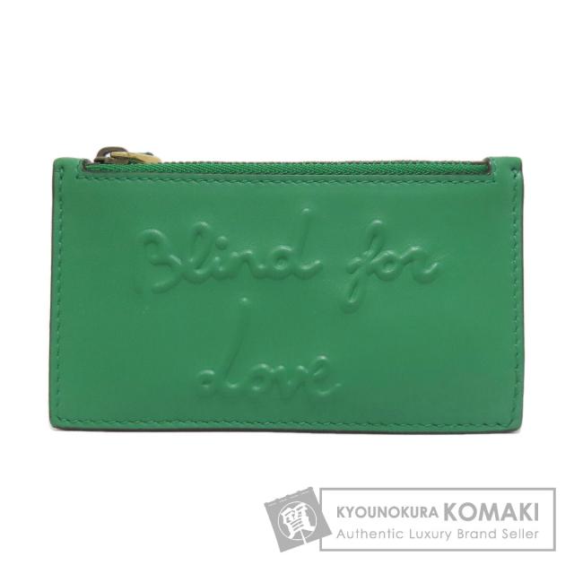 グッチ GUCCI 451184  ・カードケース エンボスロゴ  ケース カーフ レディース  中古