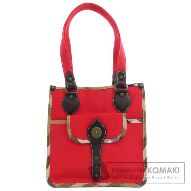 バーバリー BURBERRY  ノバチェック  ハンドバッグ キャンバス レディース  中古