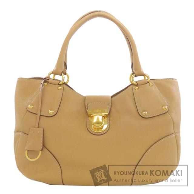 プラダ PRADA  ロゴ  ハンドバッグ レザー レディース  中古