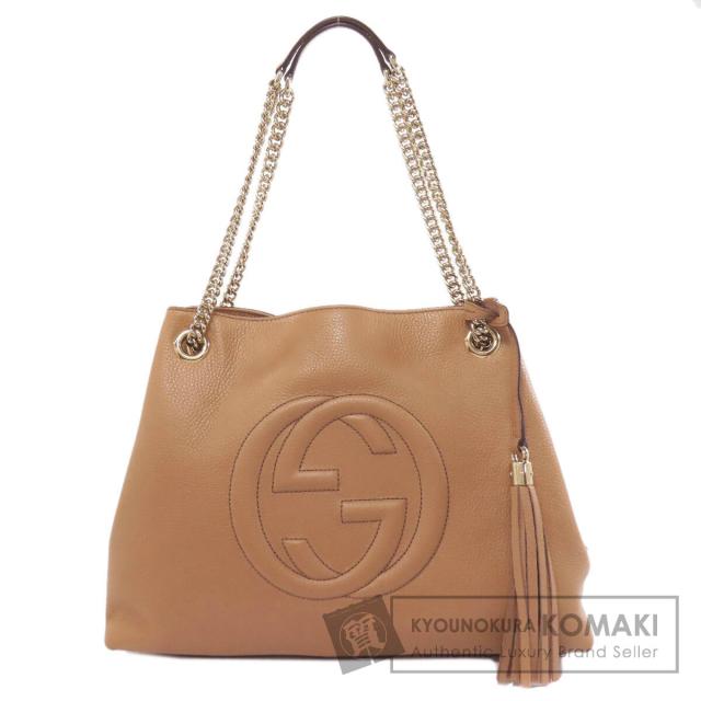グッチ GUCCI 536196  アウトレット ソーホー インターロッキングG  トートバッグ レザー 中古