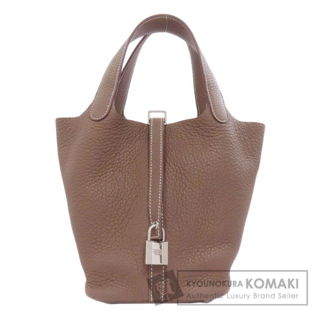 エルメス HERMES  ピコタンロックPM エトープ シルバー金具  ハンドバッグ レザー 中古