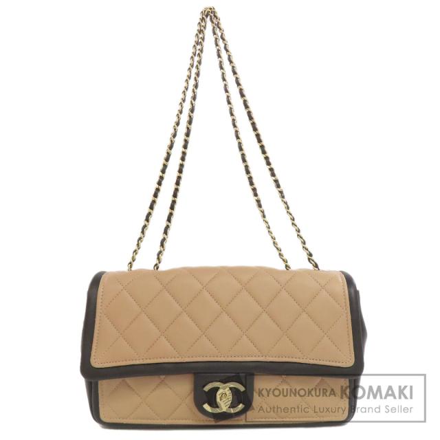 シャネル CHANEL  チェーンショルダー マトラッセ ゴールド金具  ショルダーバッグ カーフ 中古