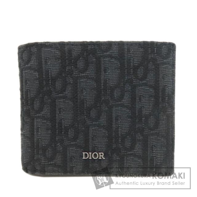 クリスチャンディオール CHRISTIAN DIOR  オブリーク  二つ折り財布（小銭入れあり） 中古