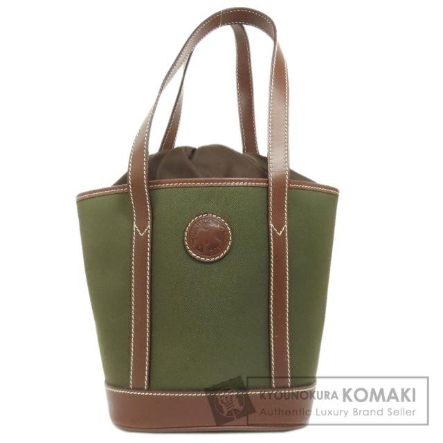 ハンティングワールド HUNTING WORLD  ロゴ  ハンドバッグ キャンバス レディース  中古