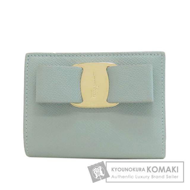 サルヴァトーレフェラガモ Salvatore Ferragamo  ヴァラリボン  二つ折り財布（小銭入れあり） 中古
