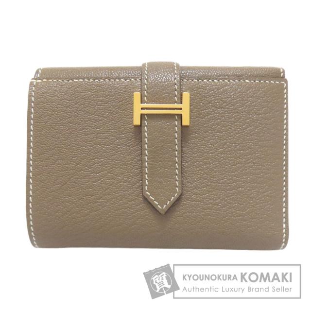 エルメス HERMES  ベアン コンビネ エトープ ゴールド金具  二つ折り財布（小銭入れあり） 中古