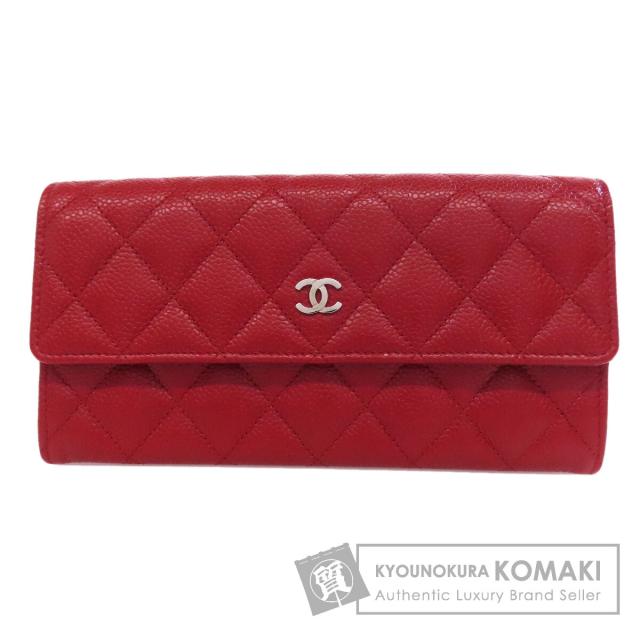 シャネル CHANEL  ココマーク マトラッセ シルバー金具  長財布（小銭入れあり） 中古