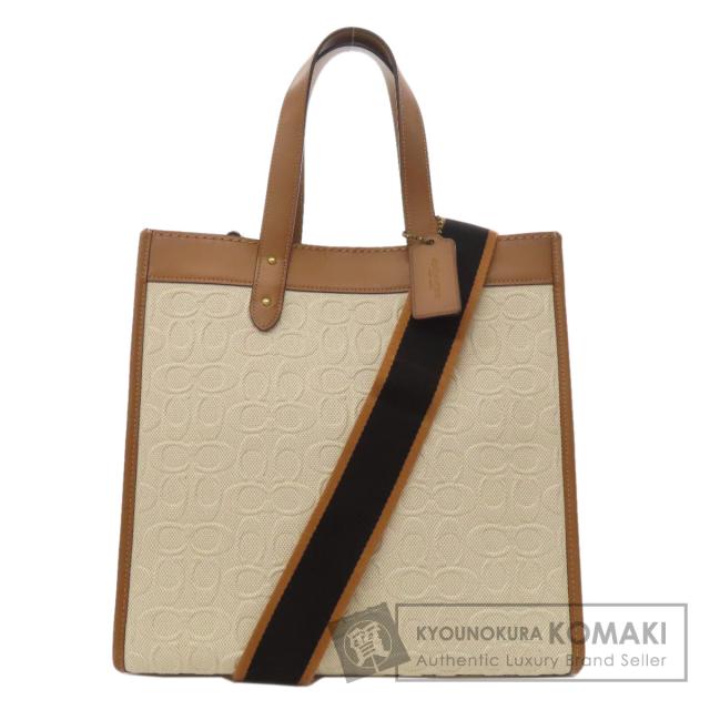 コーチ COACH 89165  フィールドトート シグネチャー 2WAY  ハンドバッグ キャンバス 中古