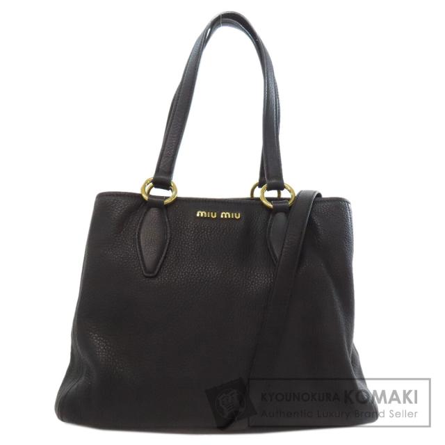 ミュウミュウ MIUMIU  2WAY  トートバッグ レザー レディース  中古