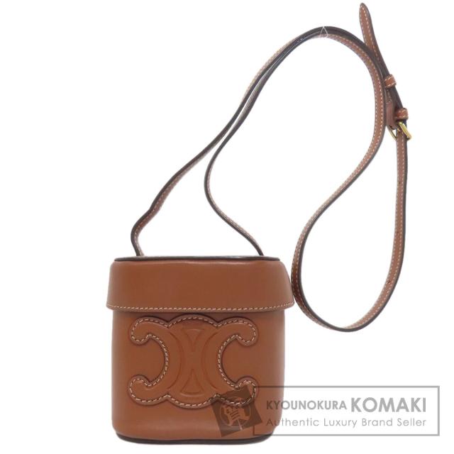 セリーヌ CELINE  スモールボックス キュイル トリオンフ  ショルダーバッグ カーフ 中古