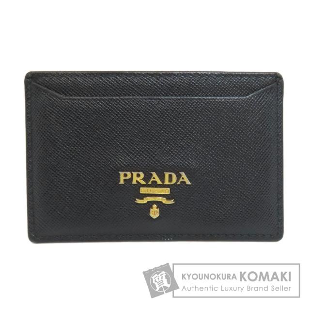プラダ PRADA  ロゴ  カードケース サフィアーノ レディース  中古