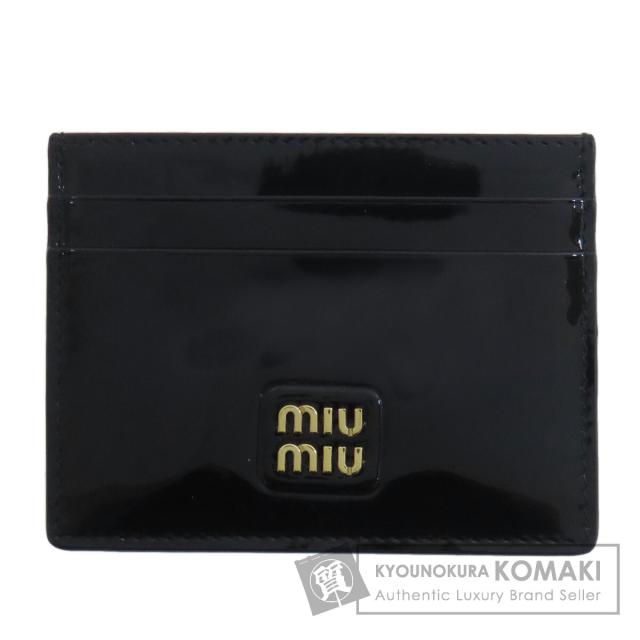 ミュウミュウ MIUMIU  ロゴ  カードケース レザー レディース  中古