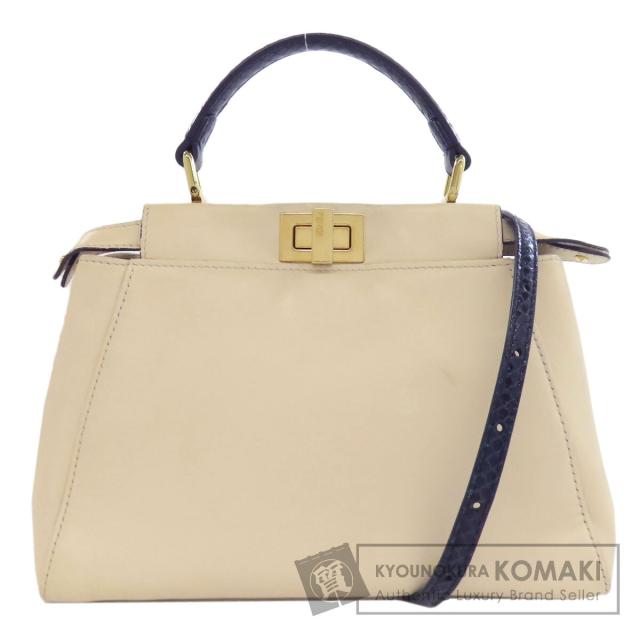 フェンディ FENDI  ピーカブー ミニ モンスター 2WAY  ハンドバッグ カーフ レディース  中古