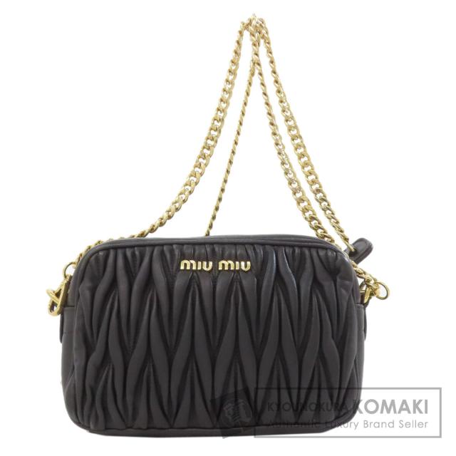 ミュウミュウ MIUMIU  チェーンショルダー マテラッセ  ショルダーバッグ カーフ 中古