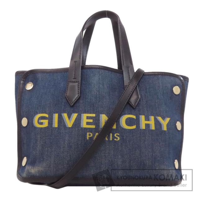 ジバンシー GIVENCHY  ロゴ  ハンドバッグ デニム レディース  中古