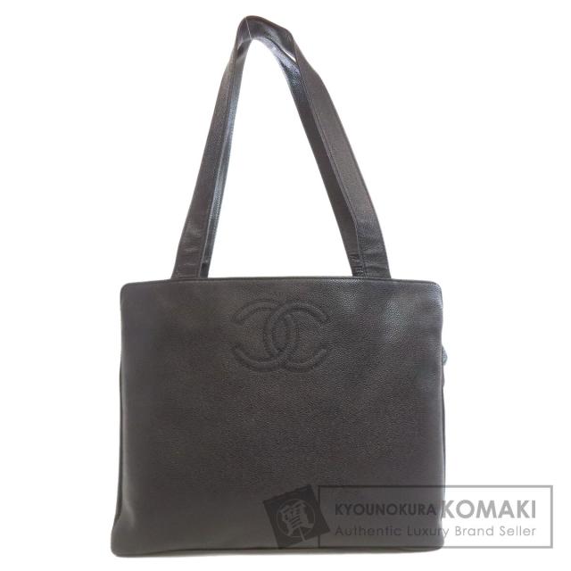 シャネル CHANEL  ココマーク  トートバッグ グレインド カーフスキン レディース  中古