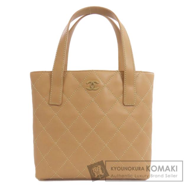 シャネル CHANEL A18126  ワイルドステッチ ゴールド金具  ハンドバッグ カーフ レディース  中古
