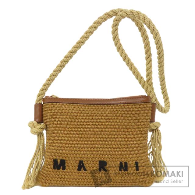マルニ MARNI  ロープ  ショルダーバッグ ラフィア レディース  中古