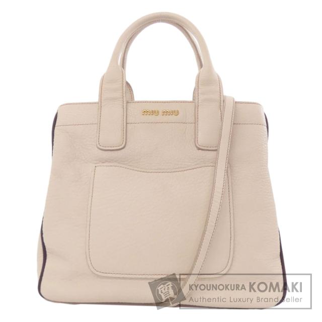 ミュウミュウ MIUMIU  2WAY  ハンドバッグ レザー レディース  中古