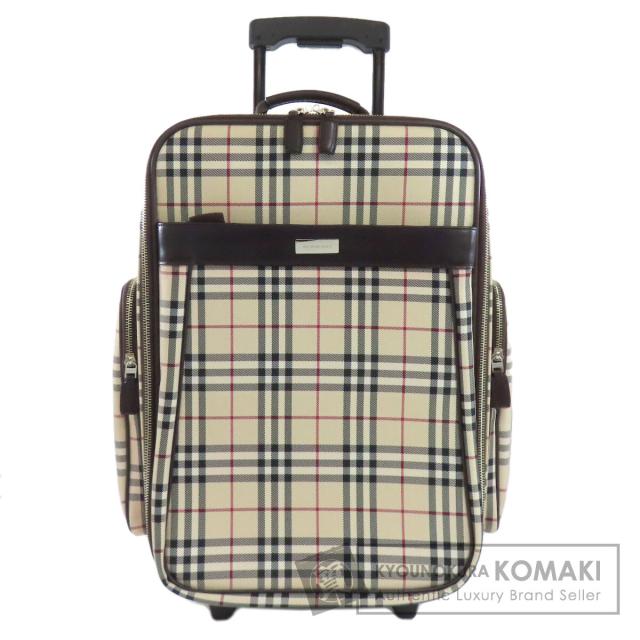 バーバリー BURBERRY  ノバチェック   キャリーバッグ キャンバス レディース  中古