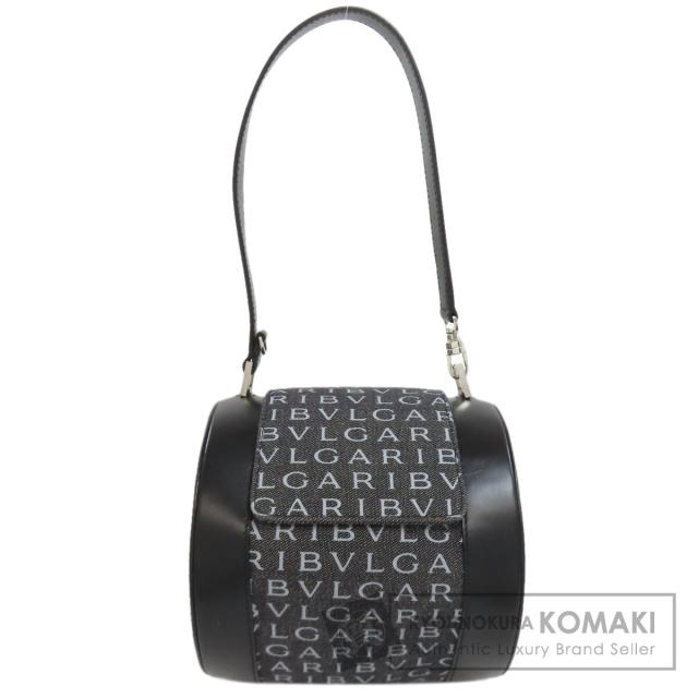 ブルガリ BVLGARI  ドラムバッグ ロゴマニア  ハンドバッグ キャンバス レディース  中古