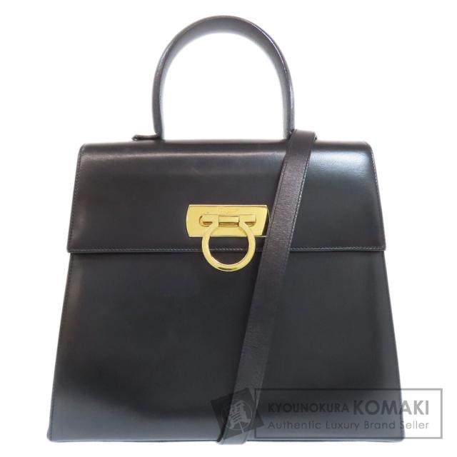 サルヴァトーレフェラガモ Salvatore Ferragamo  ガンチーニ金具 2WAY  ハンドバッグ カーフ 中古