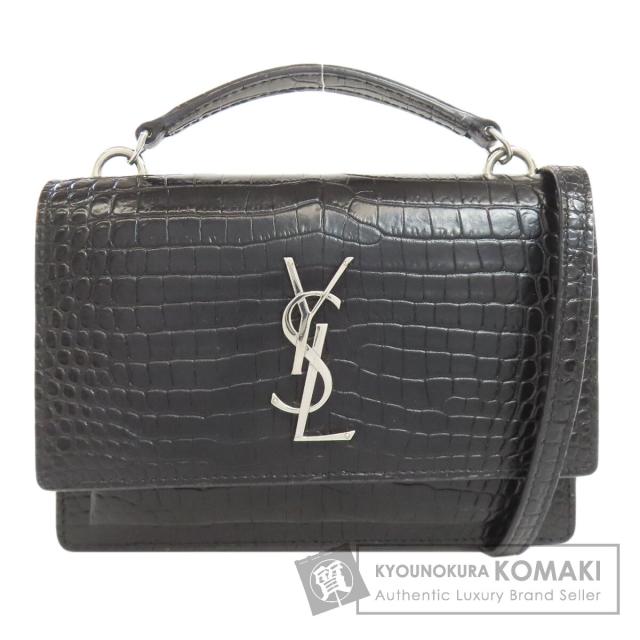 イヴ・サンローラン YVES SAINT LAURENT  チェーンウォレット 型押し  長財布（小銭入れあり） 中古