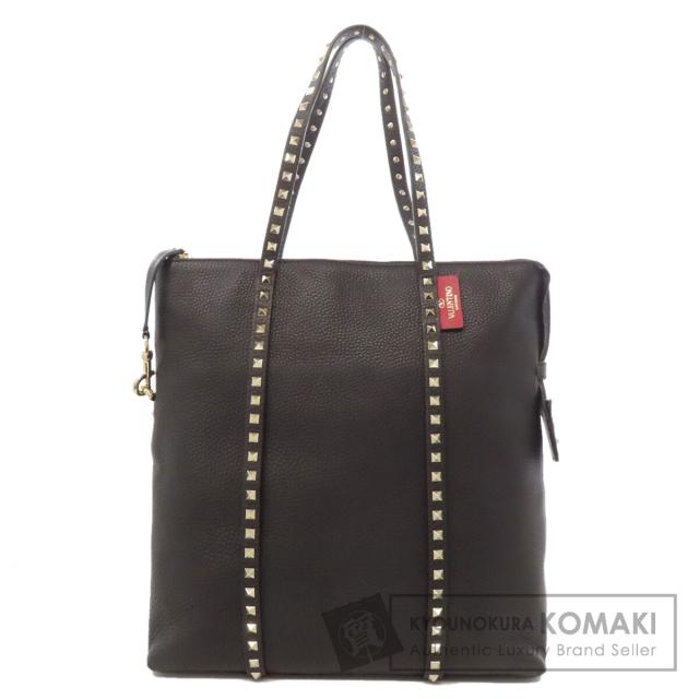 バレンティノ VALENTINO  スタッズ  トートバッグ レザー レディース  中古