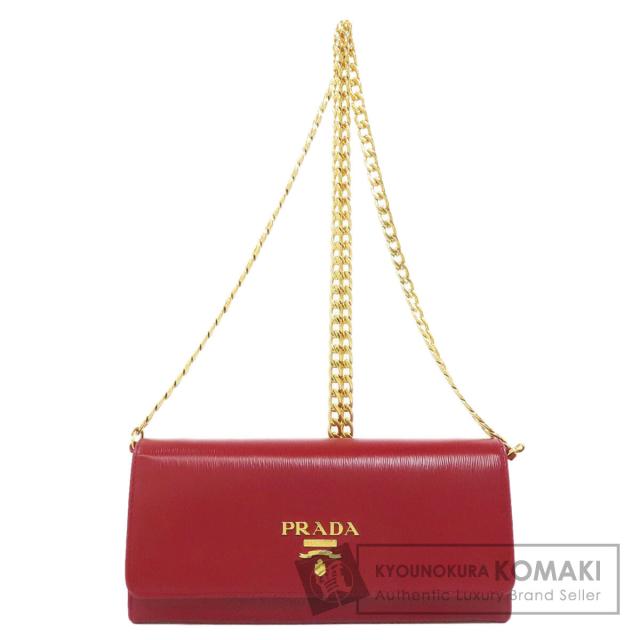 プラダ PRADA  チェーンウォレット  長財布（小銭入れあり） サフィアーノ レディース  中古