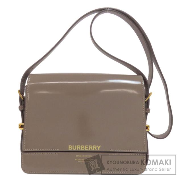 バーバリー BURBERRY  ロゴ  ショルダーバッグ エナメル レディース  中古