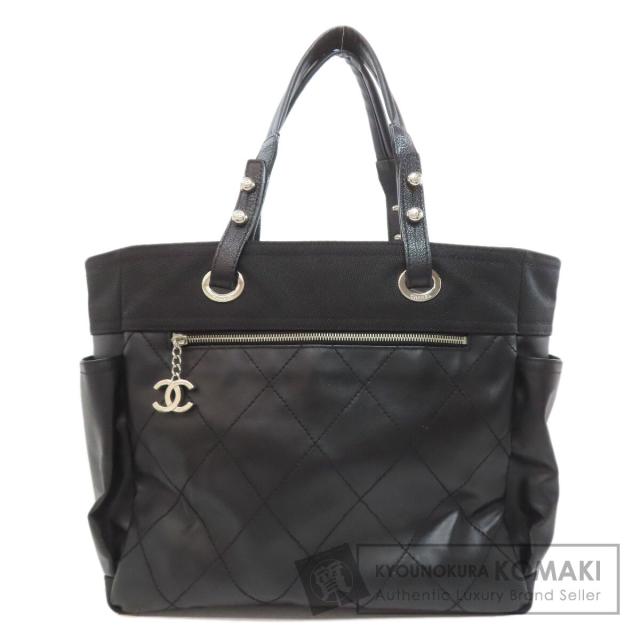 シャネル CHANEL  パリビアリッツ シルバー金具  トートバッグ カーフ レディース  中古