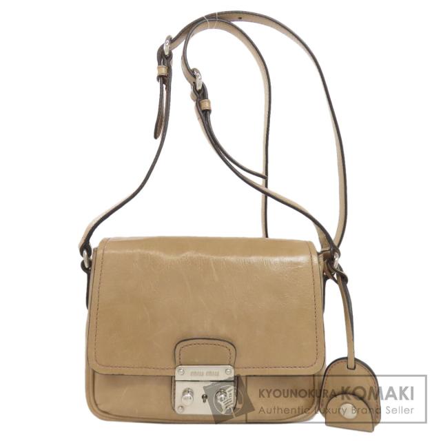 ミュウミュウ MIUMIU  ロゴ  ショルダーバッグ レザー レディース  中古