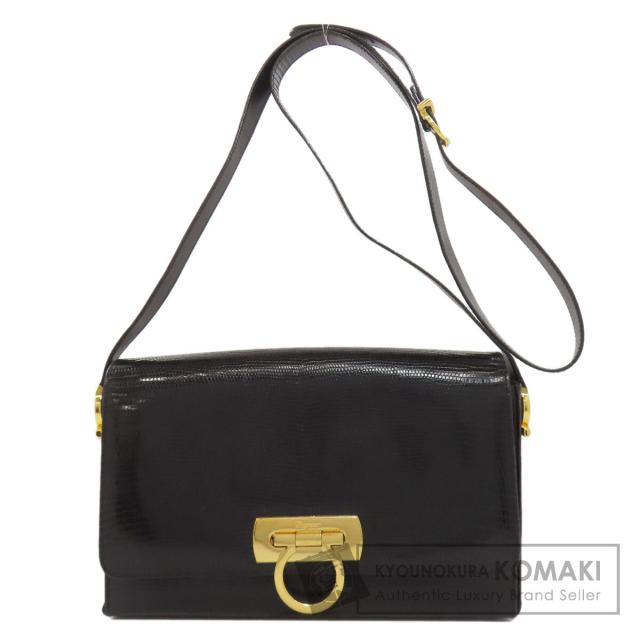 サルヴァトーレフェラガモ Salvatore Ferragamo  ガンチーニ金具  ショルダーバッグ レザー 中古