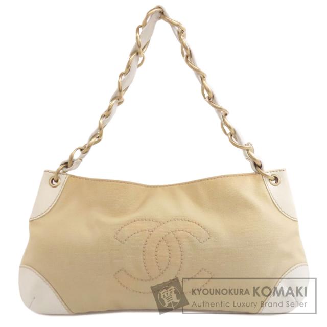 シャネル CHANEL  ココマーク ゴールド金具  ハンドバッグ キャンバス レディース  中古