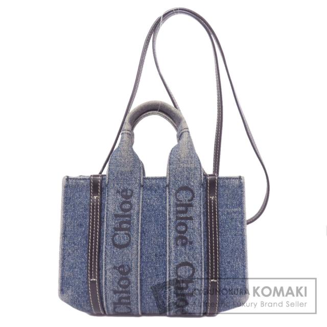 クロエ CHLOE  ウッディ ミニ 2WAY  ハンドバッグ デニム レディース  中古