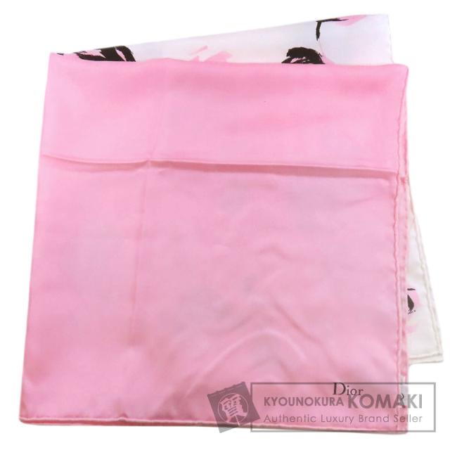 クリスチャンディオール CHRISTIAN DIOR  フラワー柄  スカーフ シルク レディース  中古