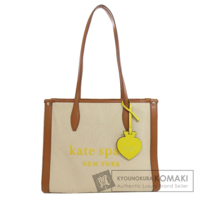 ケイトスペード kate spade  スペードチャーム  トートバッグ キャンバス レディース  中古